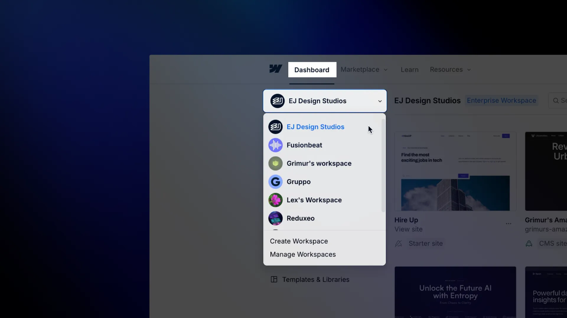 Dashboard - Webflow University